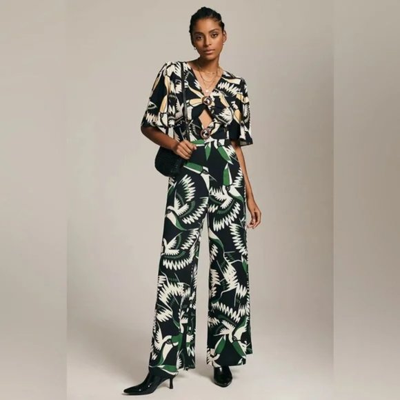 FARM Rio | Pants & Jumpsuits | Farm Rio Botanical Toucan Print Jumpsuit ...